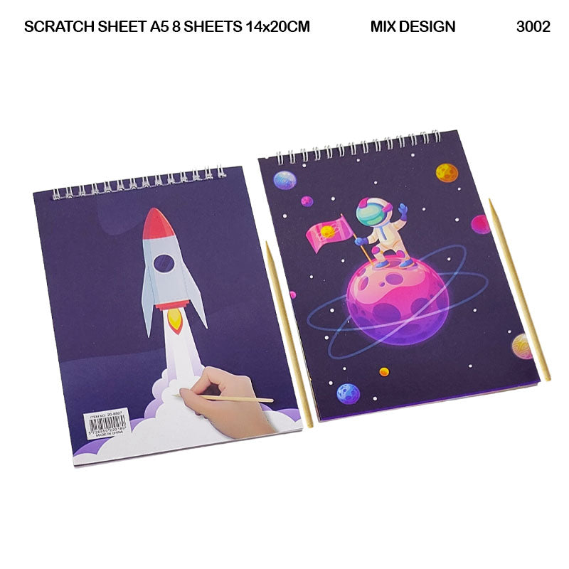 3002 SCRATCH SHEET SPIRAL A5 8 SHEETS 14X20CM – GIFT TO LOVE