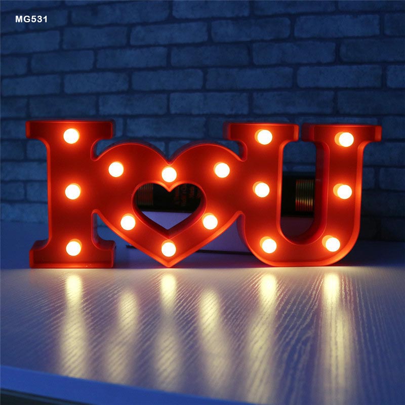 I LOVE YOU LED LIGHT BOX RED (MG531) – GIFT TO LOVE