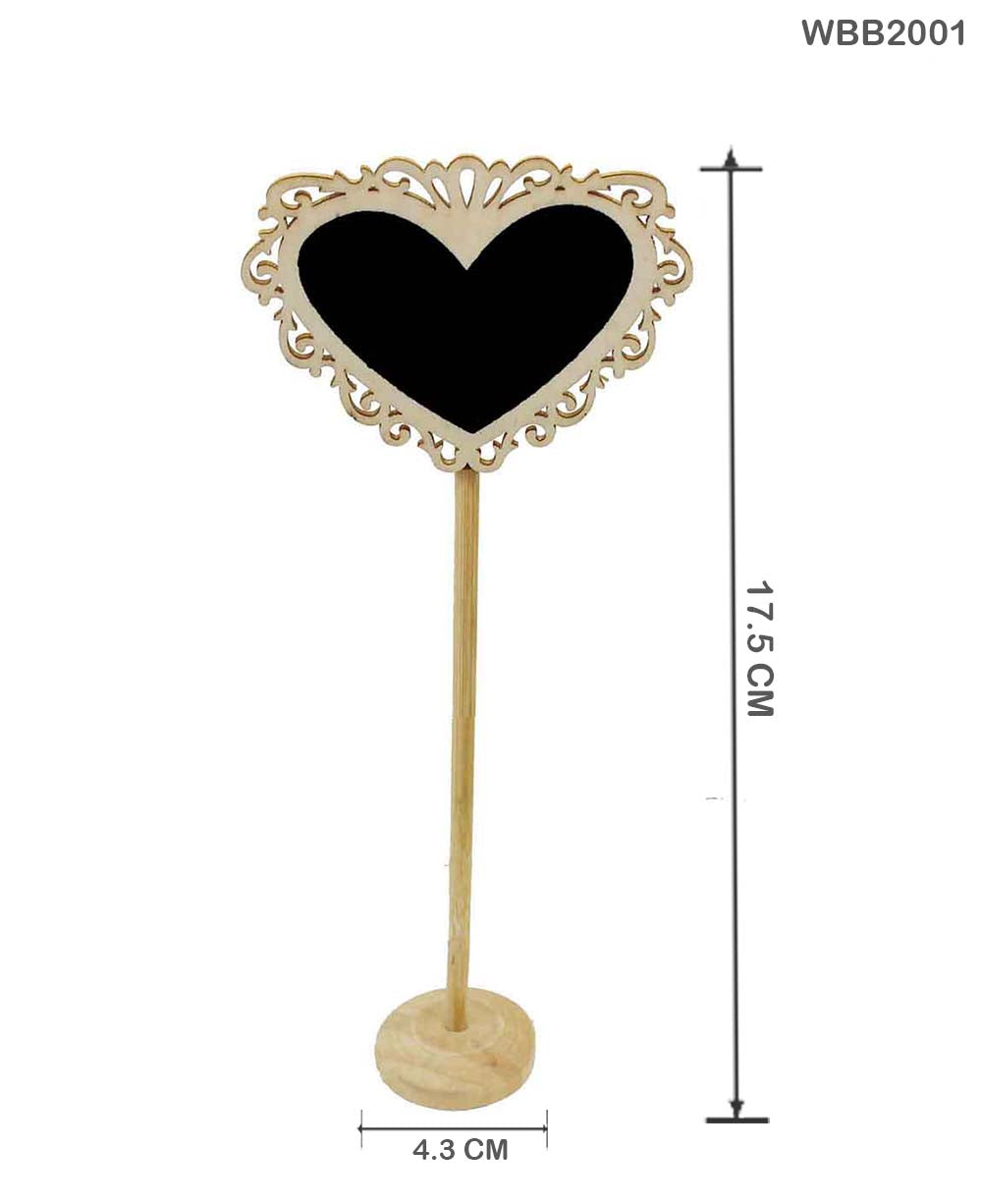 WOODEN BLACK BOARD WITH STAND BORDER SS (WBB2001) – GIFT TO LOVE