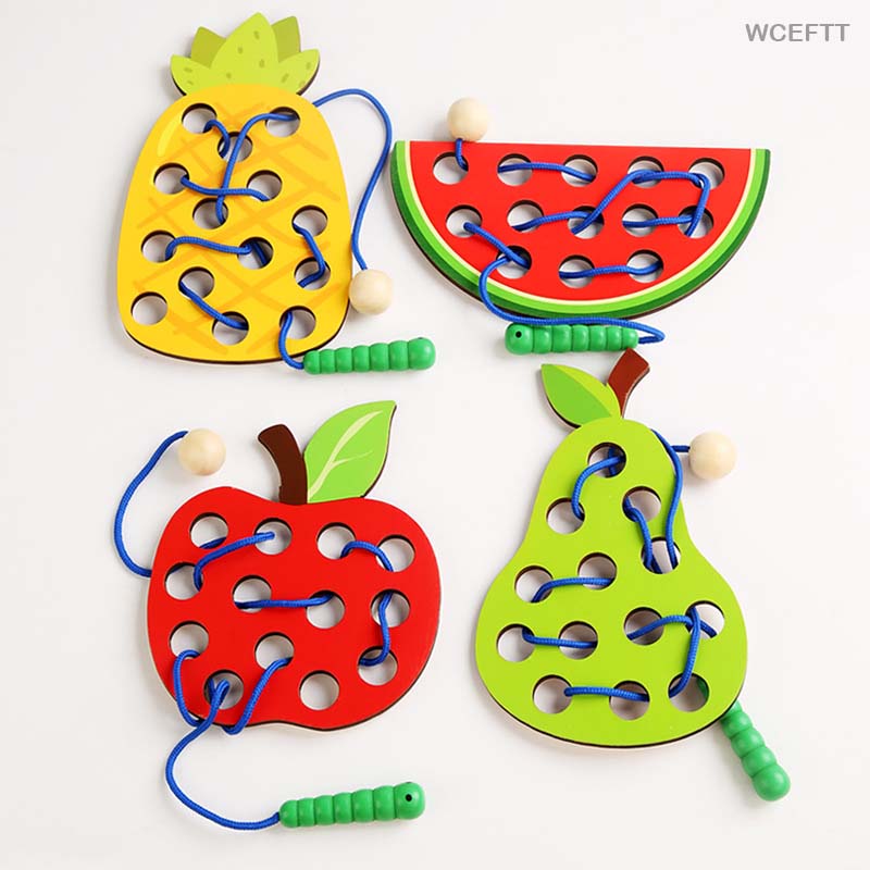 Wt Caterpillars Eat Fruit Threading Toy – GIFT TO LOVE